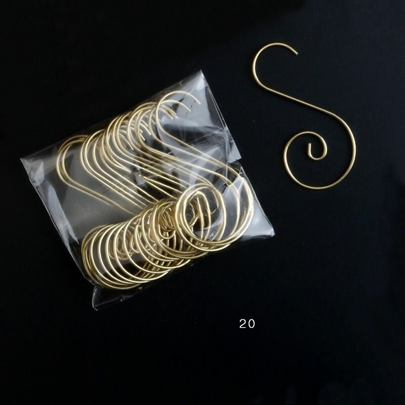 Крючок декоративный для украшений E-20 золотой 20 шт.