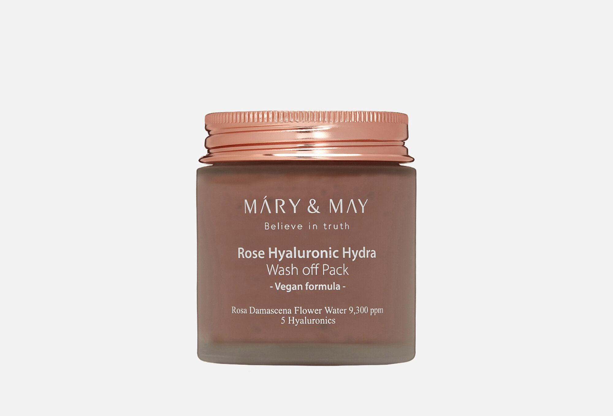 Увлажняющая глиняная маска для лица с экстрактом розы MARY&MAY Rose Hyaluronic Hydra Wash Off Pack 125 г