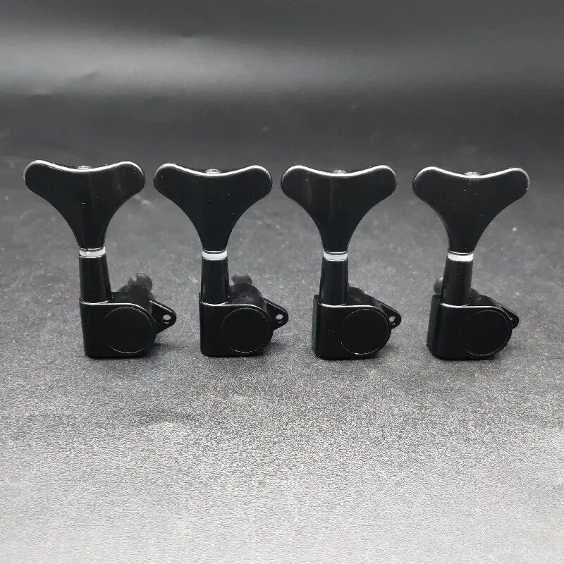 MAXCHEER Герметичные колки для бас-гитары черные/хром 4шт Черный, Black 4R