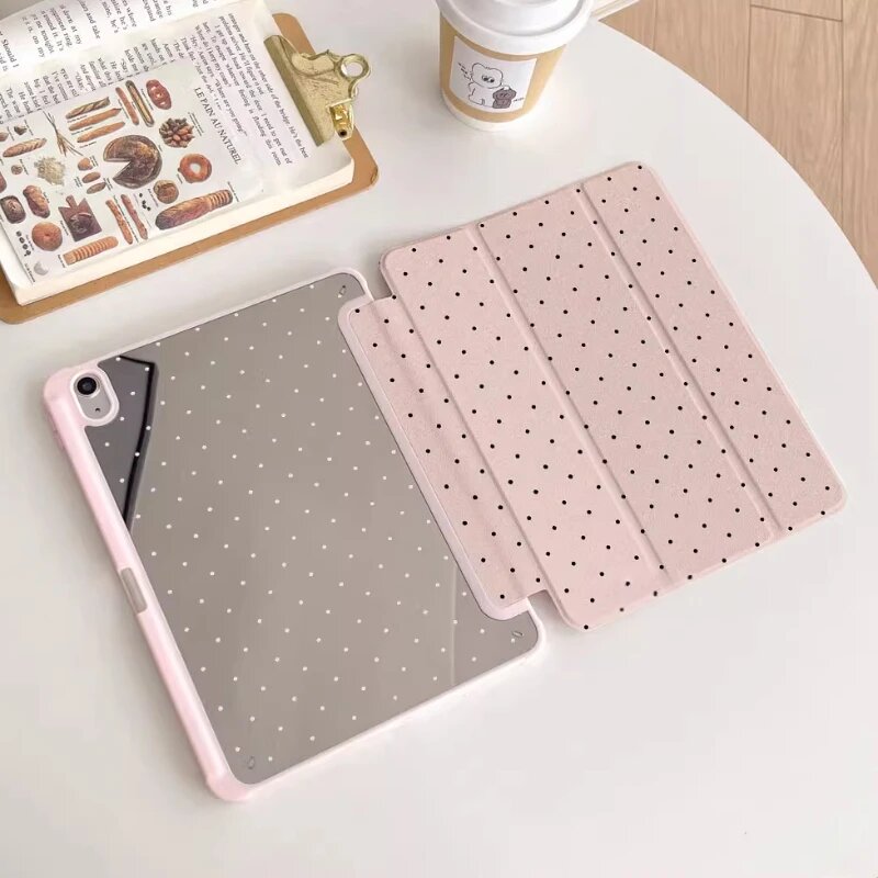 Чехол для iPad 11 2025, розовый горошек SYKLSM-PK-TD0781