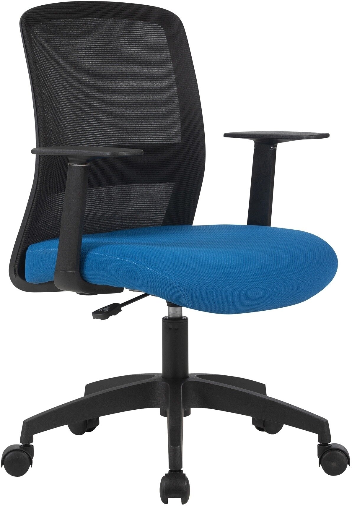 Кресло компьютерное Cactus CS-MC333-BKBL черный, сиденье темно-синий, сетка/ткань, низк. спин. крестов. пластик, пластик черный