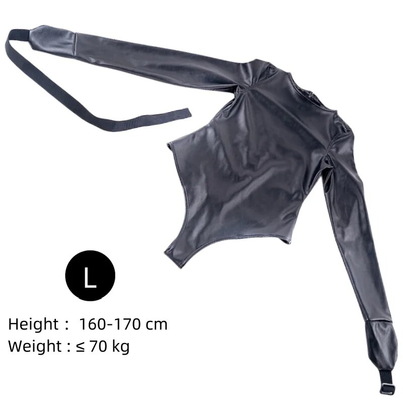 Сексуальный комбинезон для фитнеса, Корректирующее белье с Фетиш-лентой, раба, бондаж, L