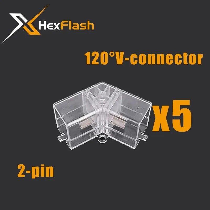 XHexFlash 120° V-connector 2-pin, 5шт