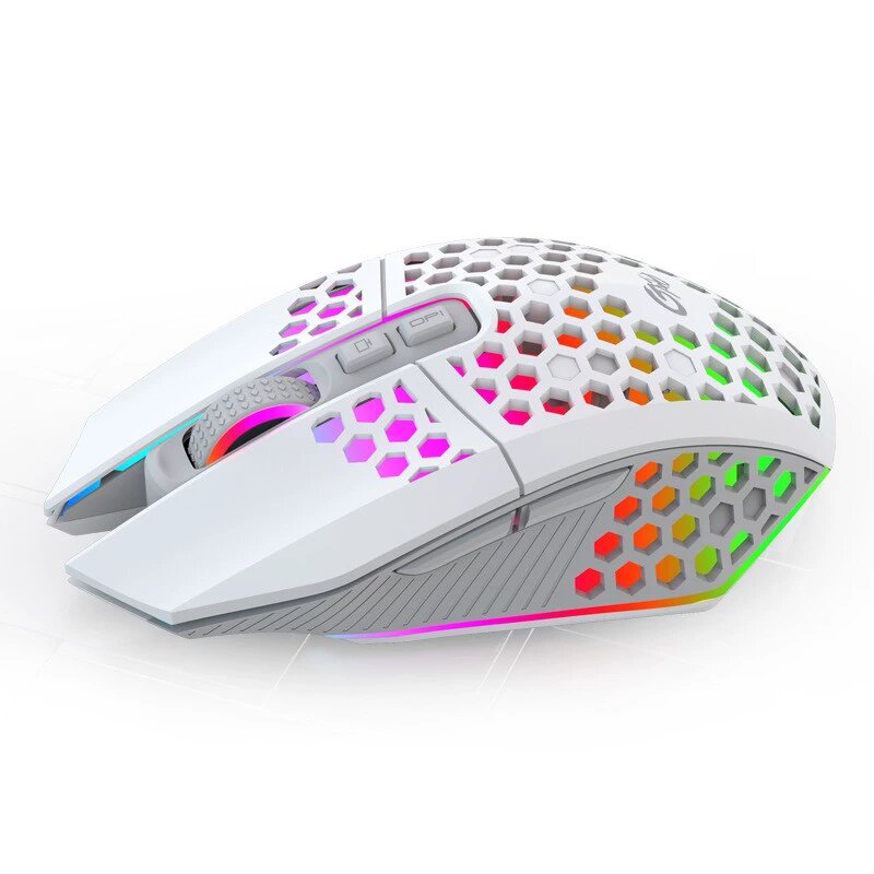 Беспроводная игровая мышь Tiger Cat X801 с полым корпусом, подсветкой, бесшумная, с функцией возврата на рабочий стол