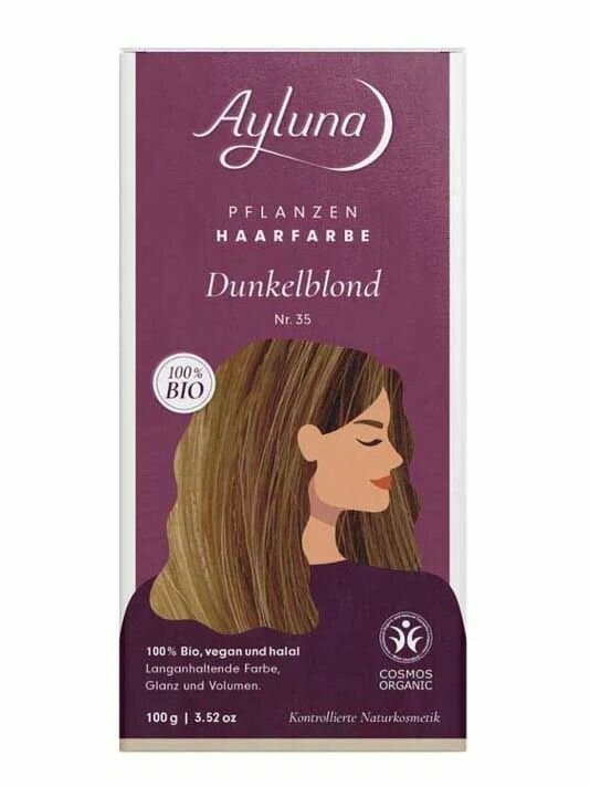 Ayluna Краска для волос №35 темный блондин растительная, 100 гр