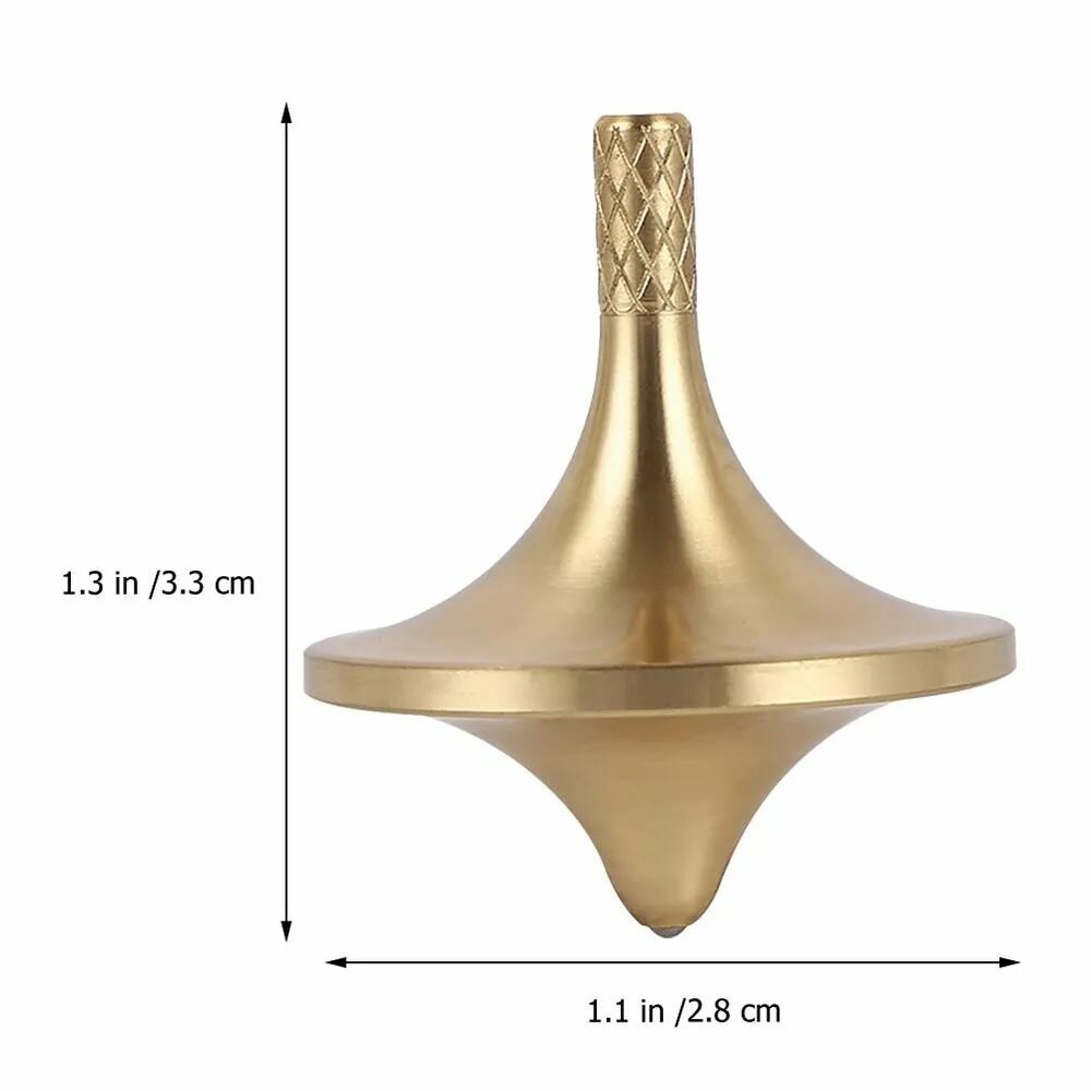 Медный Волчок, Креативная Игрушка Для Детей, Золотистый, С Идеальной Концентричностью, 1 Упаковка