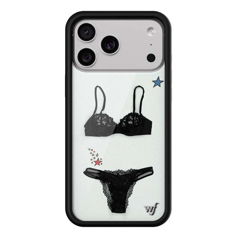 Чехол для телефона Wildflower ins Gabbriette для iPhone 17, 16, 15, 14, 13, 12, Pro Max WF Star, модный черный узор, противоударная задняя крышка