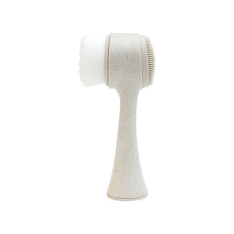 Силиконовая щетка для умывания лица с мягкими щетинками, двусторонняя очищающая щетка, ручная щетка для очищения лица, удалитель черных точек, волшебная очищающая щетка