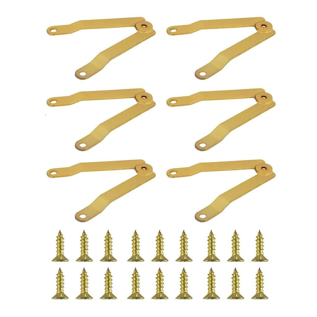6 шт. золотистые складные декоративные петли
