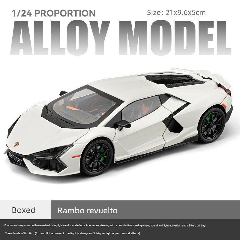 Модель автомобиля Lamborghini Reventón Hard Top 1:24 шкала сплава копия игрушка для мальчиков белого цвета