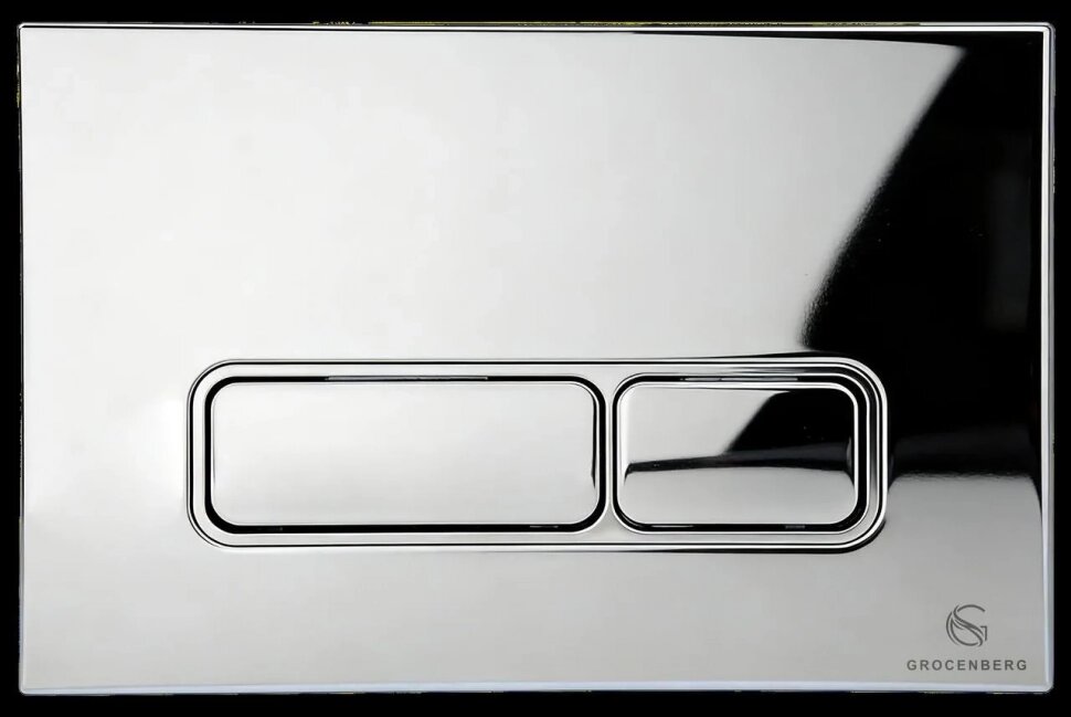 Кнопка смыва GROCENBERG KP3060CR, для унитаза, пластик, хромированный