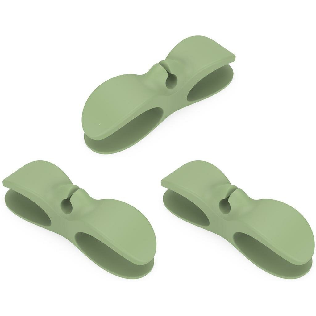 Клипсы-органайзеры для кабелей, Зеленый