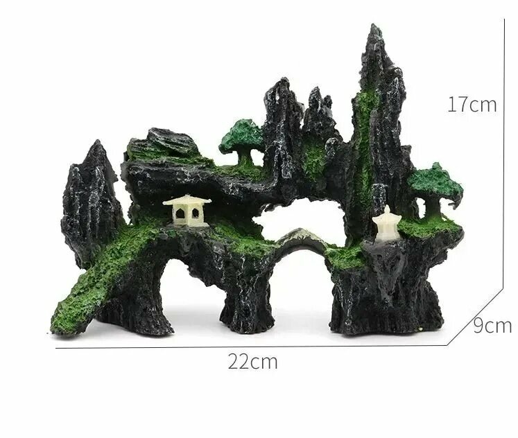 Декорация для аквариума Грот - скала с пещерой 21,5*11*16 см