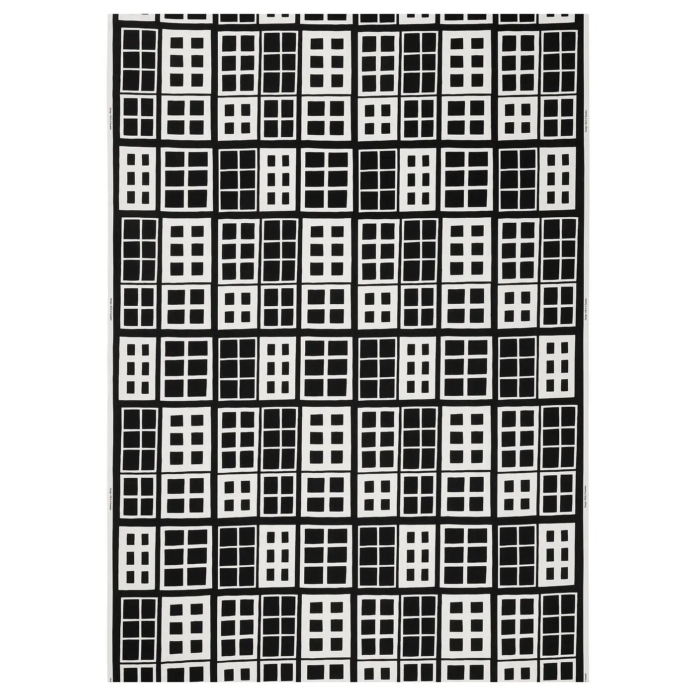 BROKAKLEJA предварительно обрезанный ткань, черный/геометрический, 150x300 см
