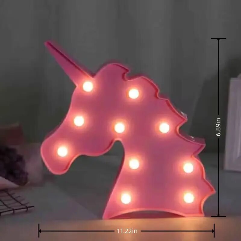 Ночник LED в форме животного 1PC Pink Unicorn