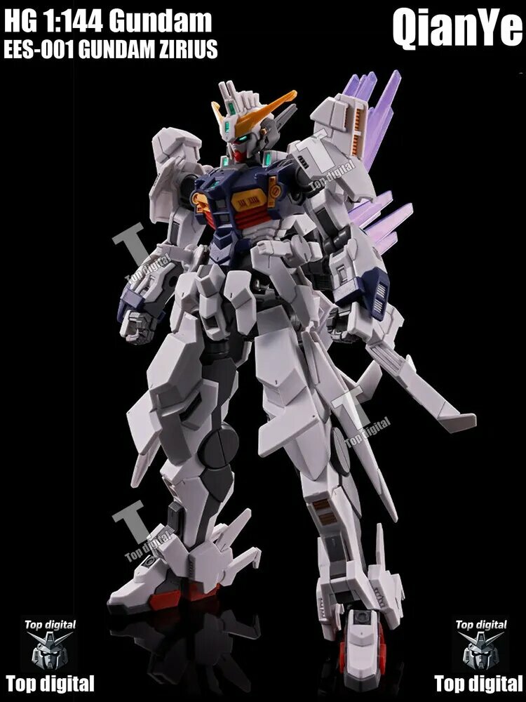Сборная Игрушечная фигурка модель HG 1:144 Gundam EES-001 Gundam Zirius, Высококачественная модель, Поставляется с бесплатными наклейками и кронштейнами