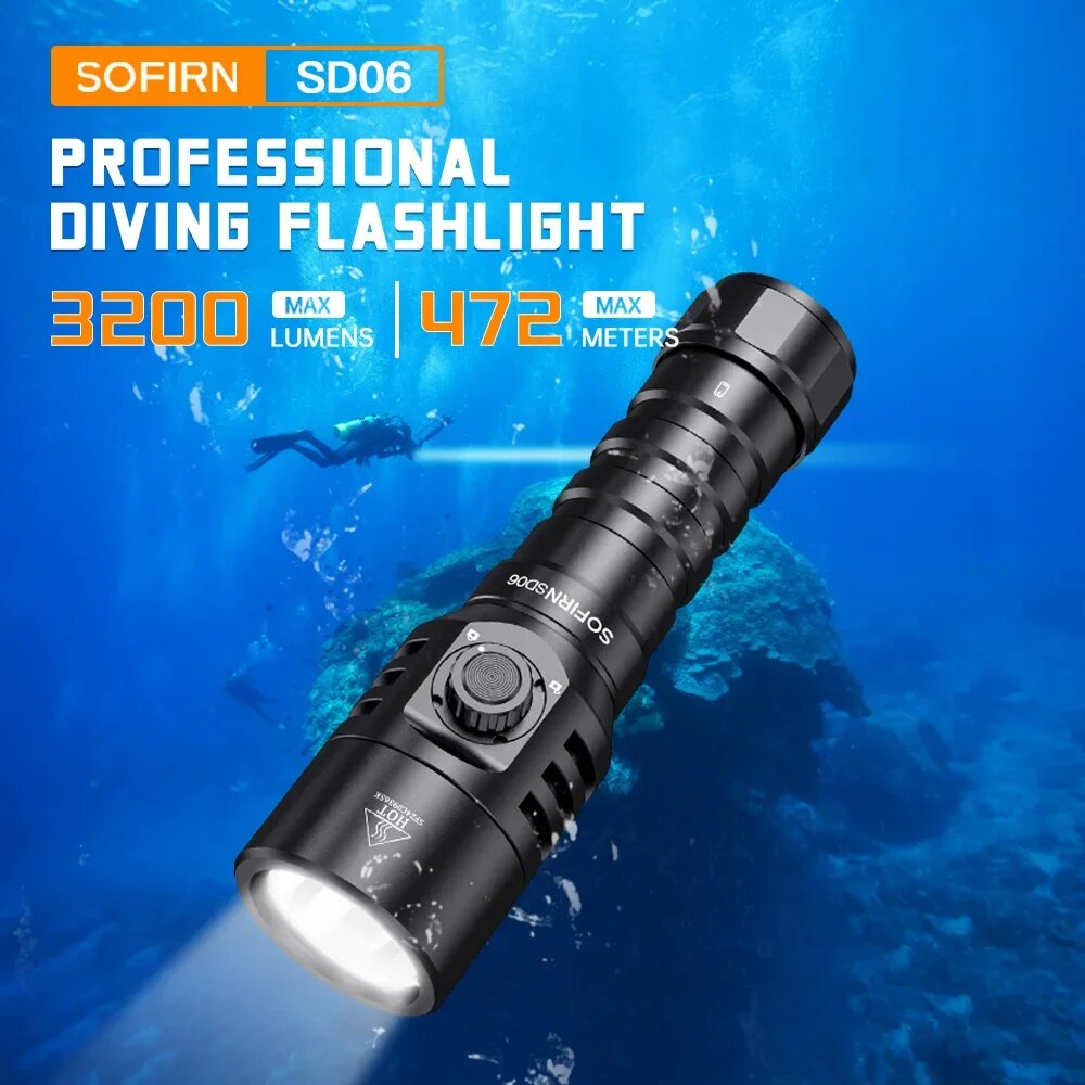 Подводный фонарь Sofirn SD06 3200 лм — фото 1