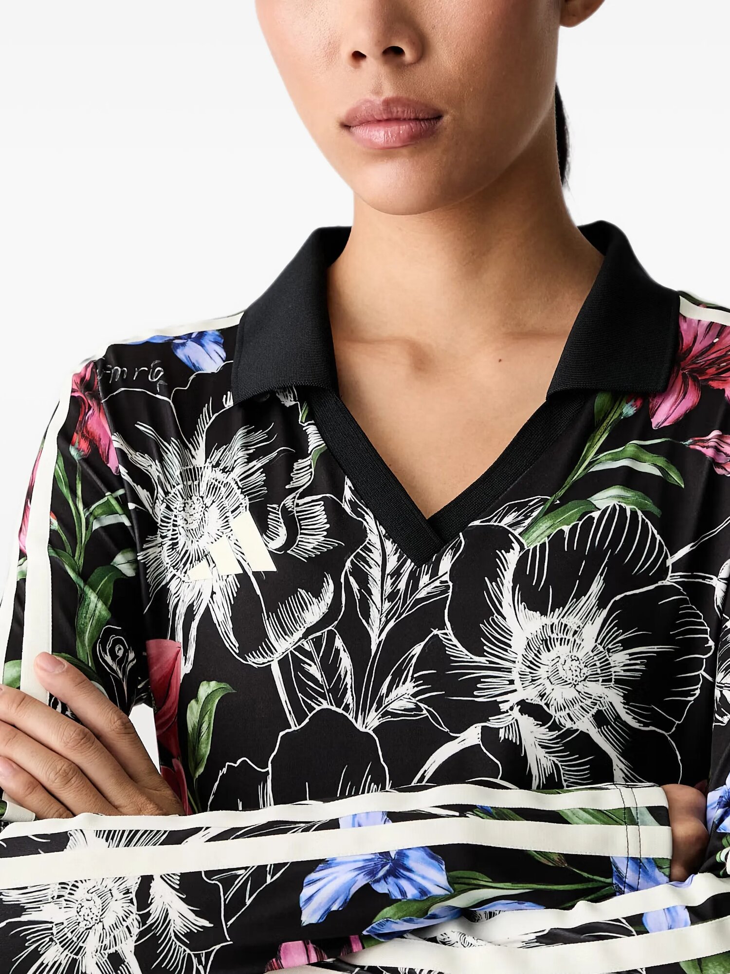 Комбинезон adidas Floral-print side-stripe bodysuit, размер 16 UK — фото 1