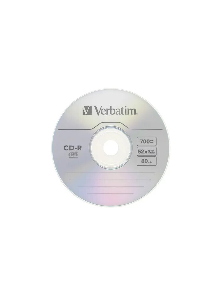 Диск 10 шт CD-R Verbatim 700Mb 52x