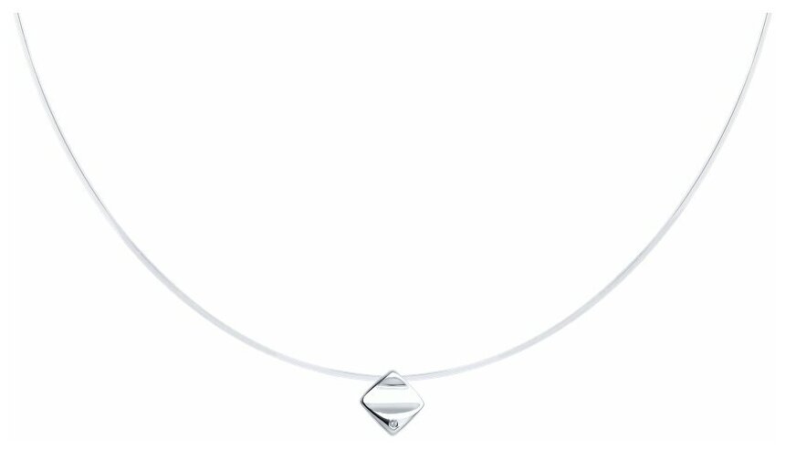 Колье, серебро, 925 проба, бриллиант