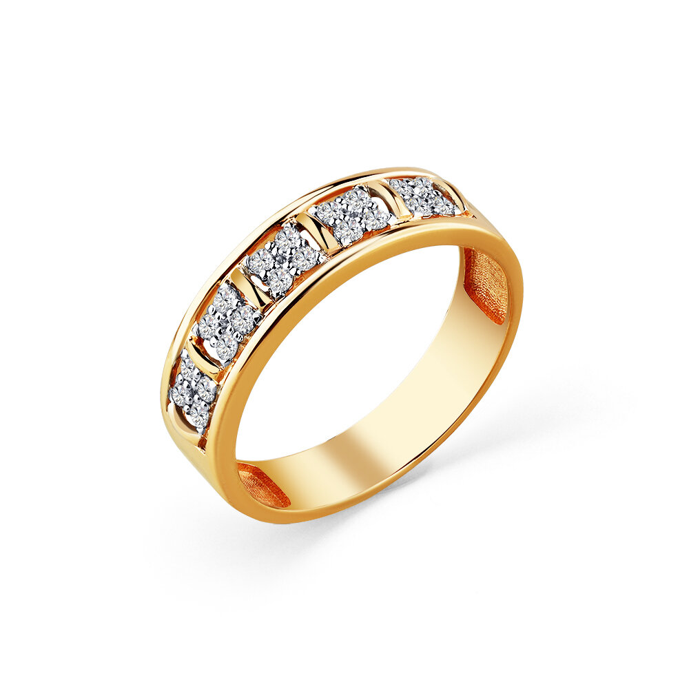 Кольцо, красное золото, 585 проба, бриллиант