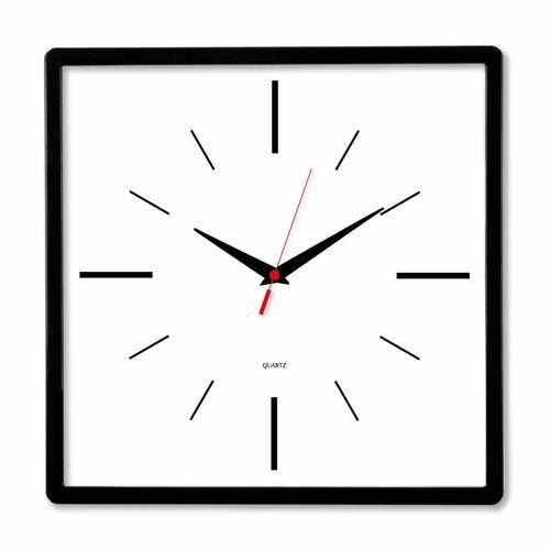 Настенные часы Бюрократ WallC-S61P, аналоговые, черный