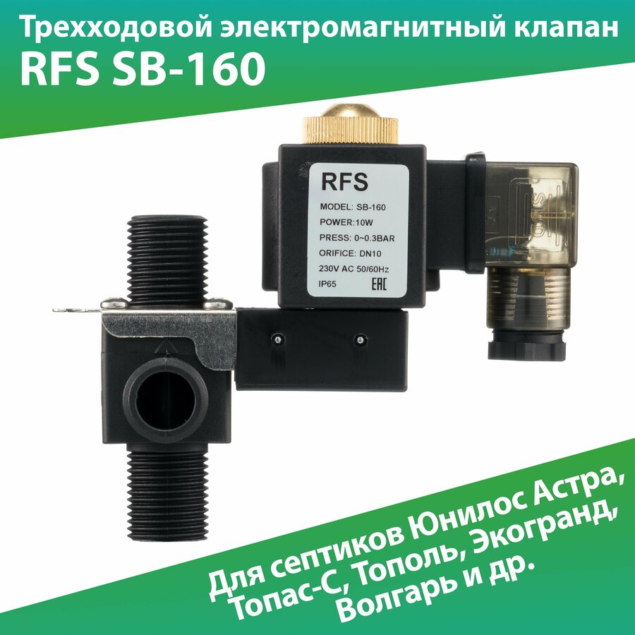 Электромагнитный клапан для септика mivalt mp160 — купить по низкой ...