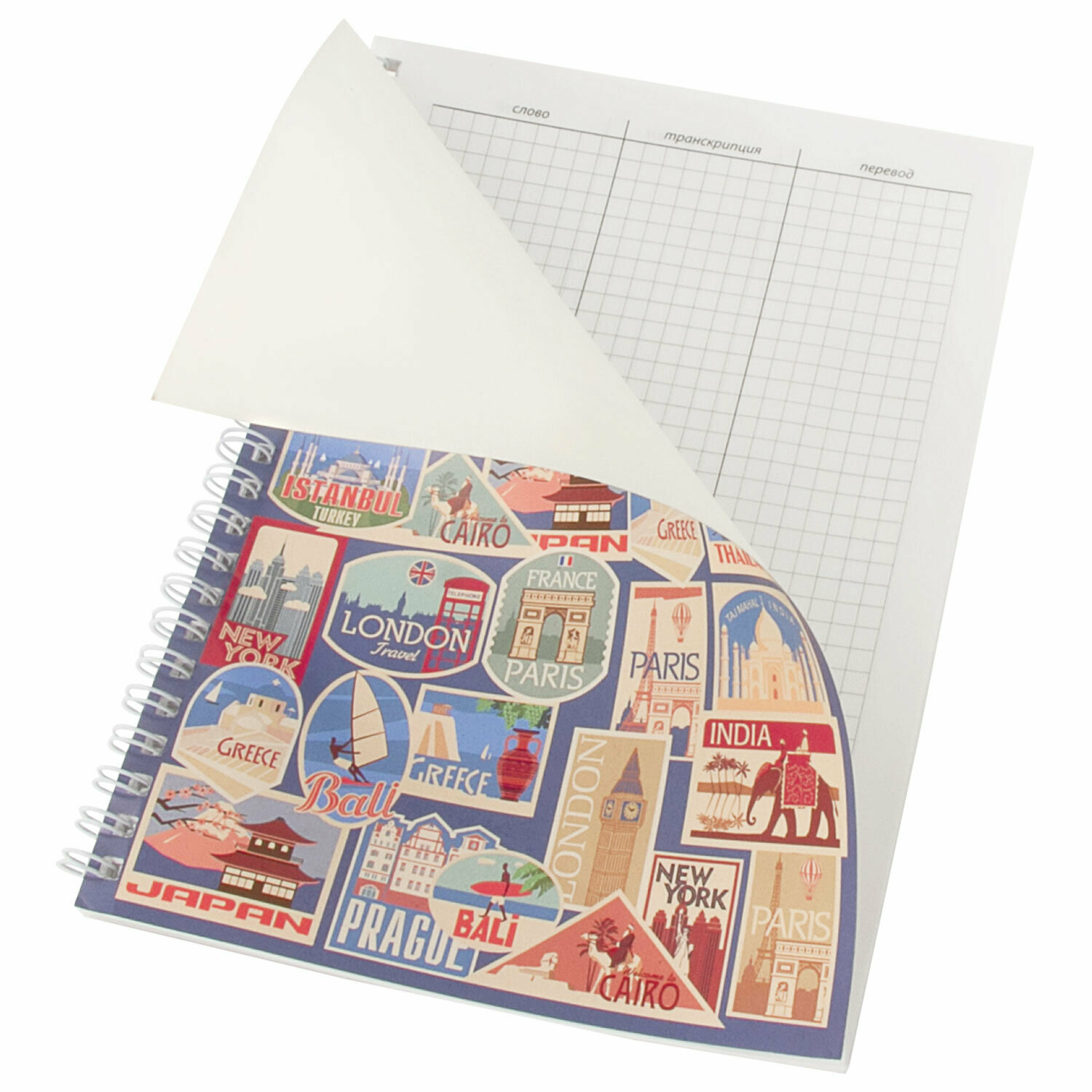 Упаковка 16 шт. Тетрадь-словарь для записи иностранных слов А5 48 л, гребень, клетка, BRAUBERG, 403563