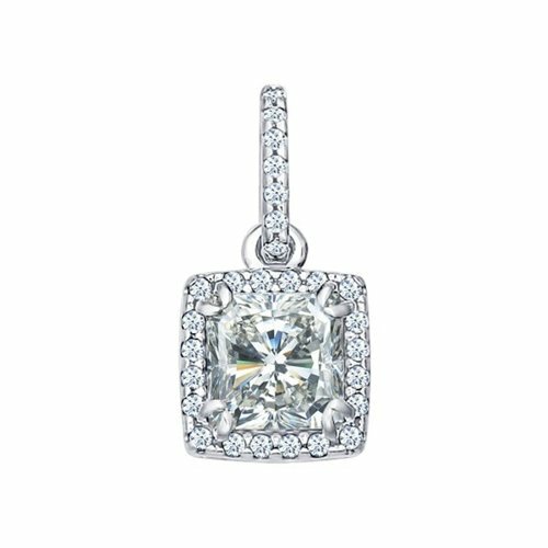 Подвеска, серебро, 925 проба, родирование, фианит