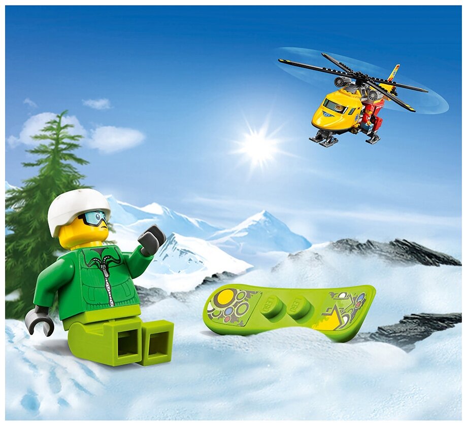 Фотообои Уютная стена "Лего сноубординг" 270х270 см Виниловые Бесшовные (единым полотном)