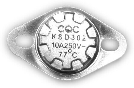 Термостат защитный 77 градусов модель KSD302 для водонагревателей Термекс (100315)