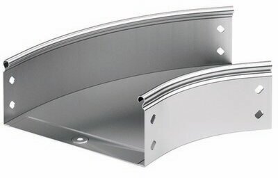 Угол гориз. 45° DKC 36084K CPO, (ШхВ) 200х80 мм, толщ. 0,8 мм, сталь, оцинкованная по методу Сендзим