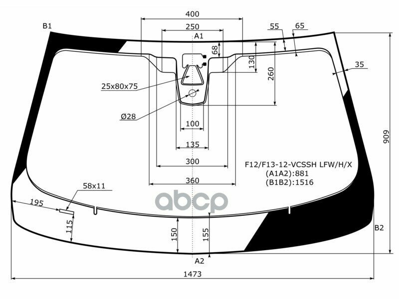 Стекло лобовое (Камера/ Датчик дождя) BMW 6-Series 15-18 XYG арт. F12/F13-12-VCSSH LFW/H/X