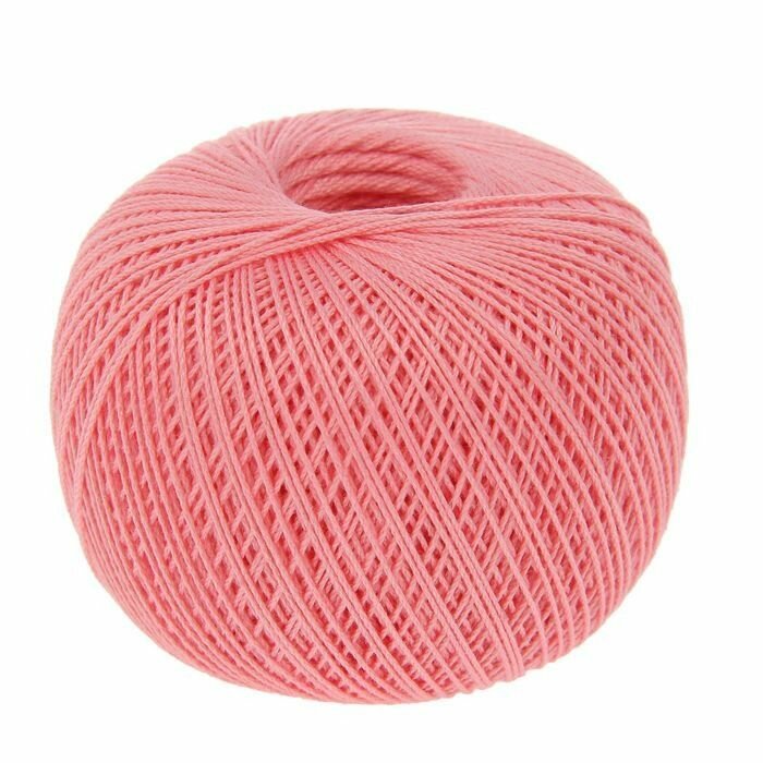 Нитки вязальные ПНК им. Кирова "Роза", 100% хлопок, 6 шт по 50 г, 330 м, цвет 1006 (роза.1006)