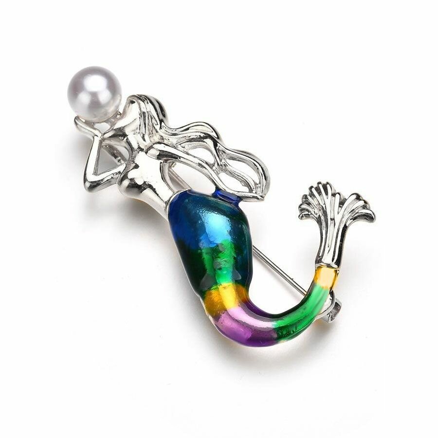 Брошь, жемчуг имитация