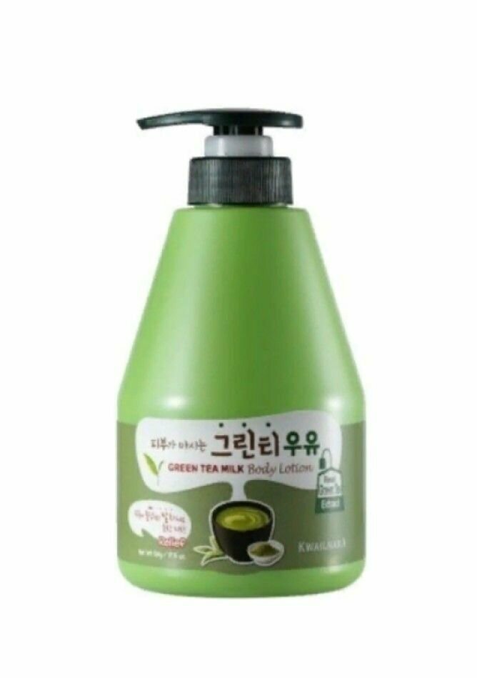 Welcos Лосьон для тела с ароматом зеленого чая, Kwailnara Green Tea Milk Body Lotion, 560 гр