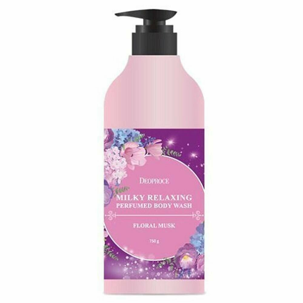 DEOPROCE Гель для душа MILKY RELAXING BODY WASH FLORAL MUSK, 750 гр