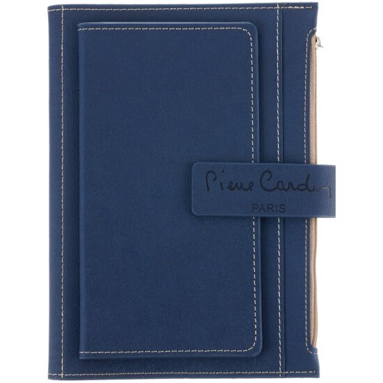 Записная книжка Pierre Cardin в обложке, синяя, 21,5 х 15,5, 3,5 см