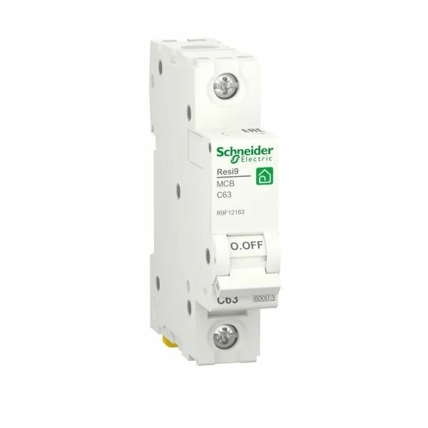 Автоматический выключатель Schneider Electric RESI9 АВ С 63А 1P 6000A R9F12163
