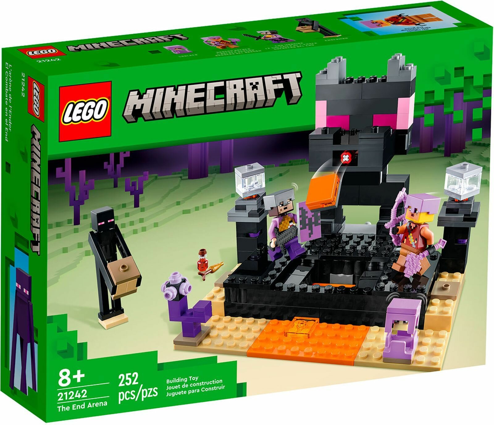 Конструктор LEGO Minecraft Финальная арена, 252 деталей, 8+, 21242