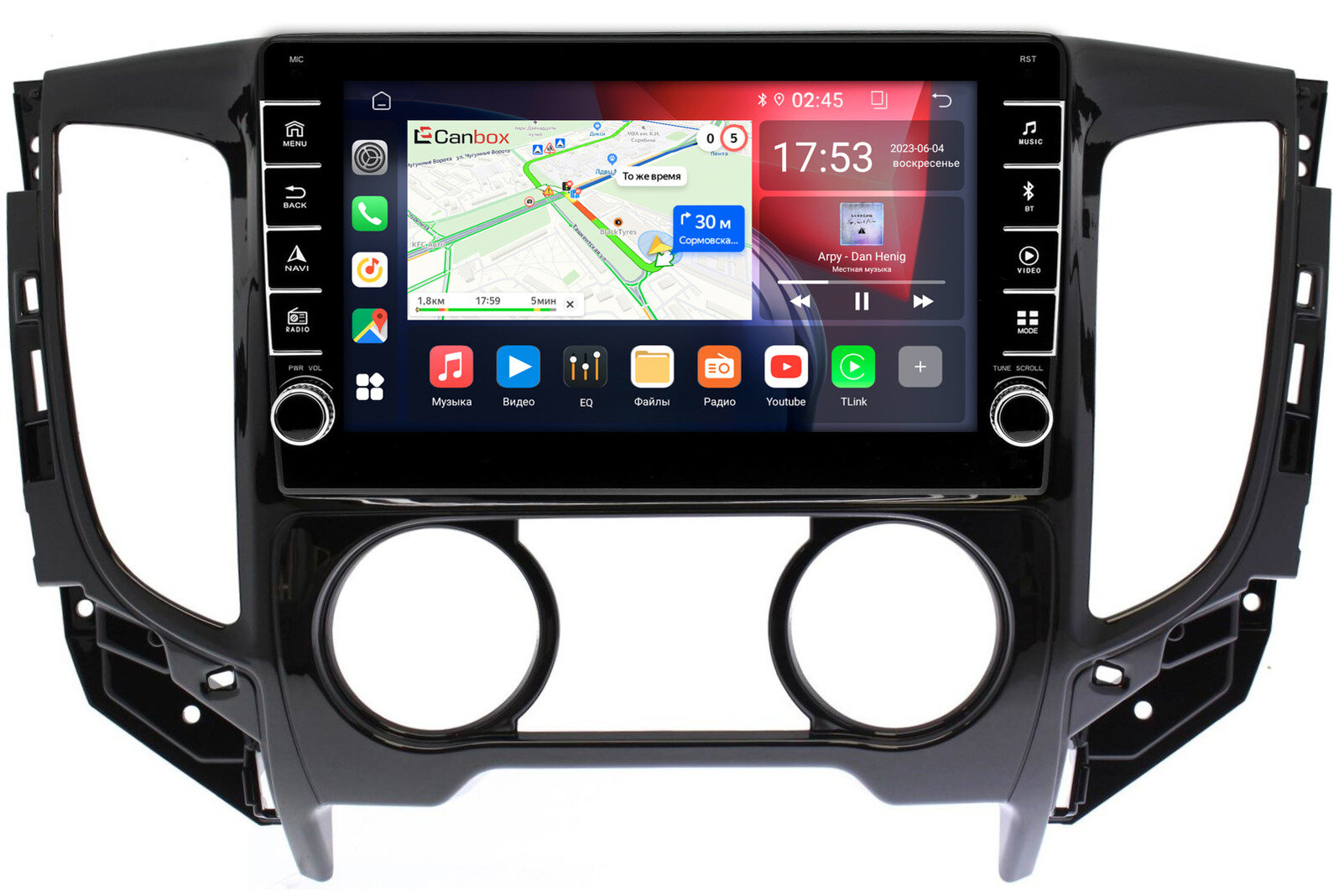 Штатная магнитола Canbox BGT9-9339 Mitsubishi L200 5 2015-2019 (авто без климат-контроля, глянцевая) 2/32 Android 10 (IPS, DSP, CarPlay)