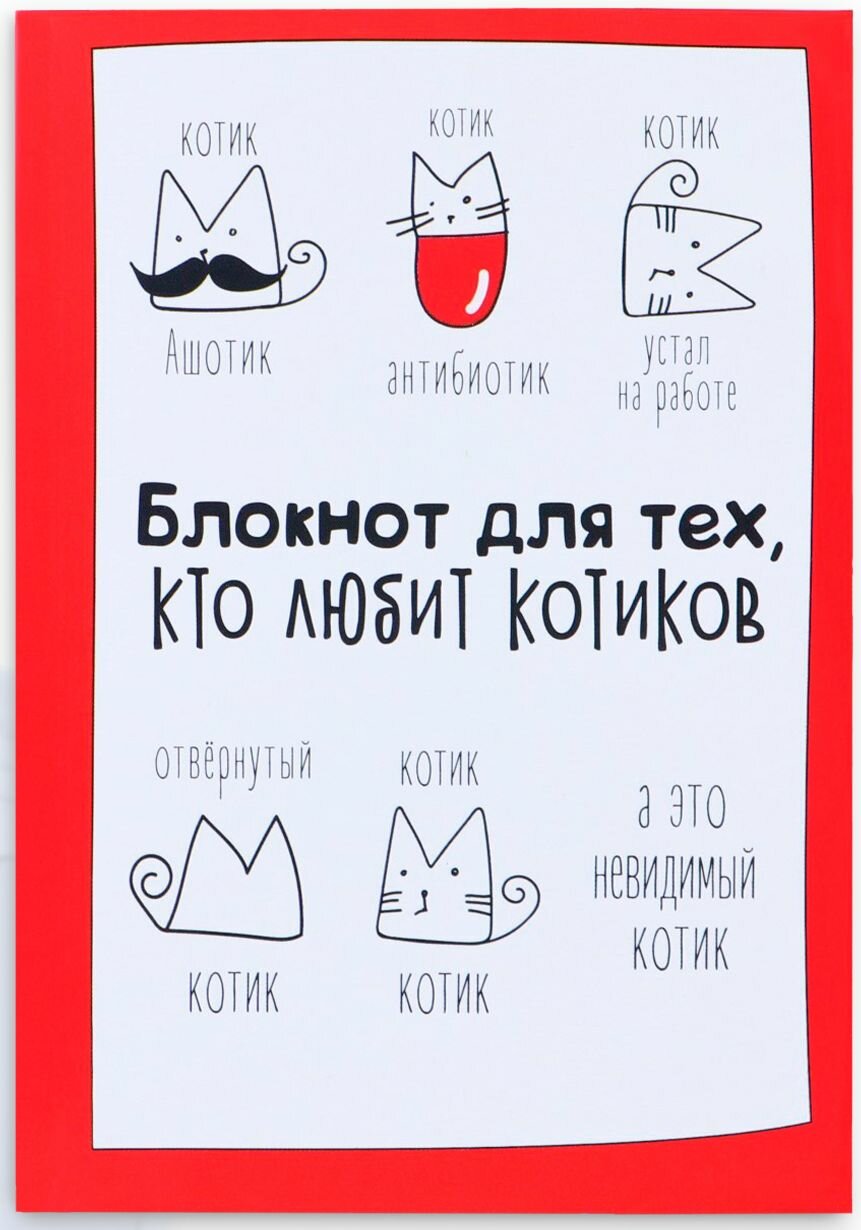 Блокнот творческого человека "Блокнот для тех, кто любит котиков" с планом на день, размер 11,5 х 16,5 см, 120 листов, ежедневник на склейке, в мягкой картонной обложке