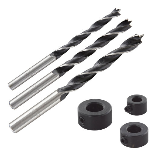 Сверла по дереву с ограничителем глубины (набор 3 шт, диам 6, 8, 10мм) Wolfcraft