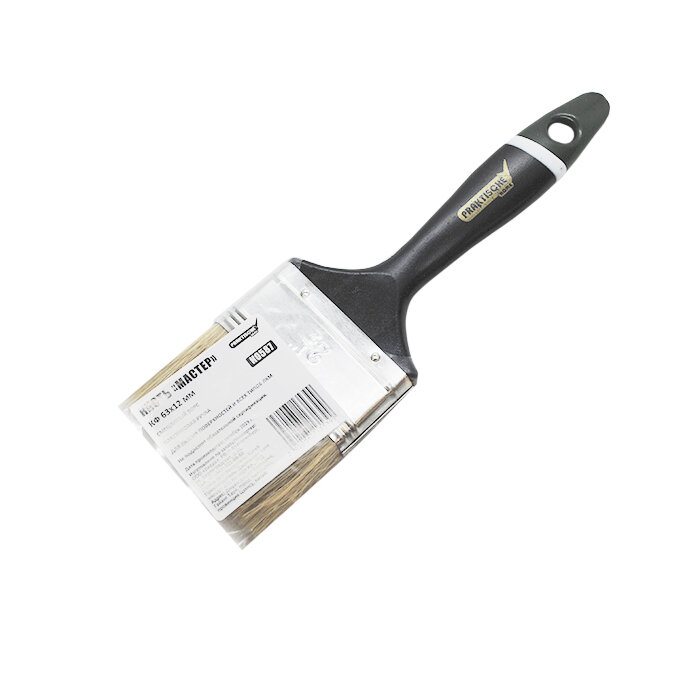 Кисть флейцевая 'Мастер' КФ- 63*12 смешанный ворс, пластиковая ручка 'PRAKTISCHE HOME'