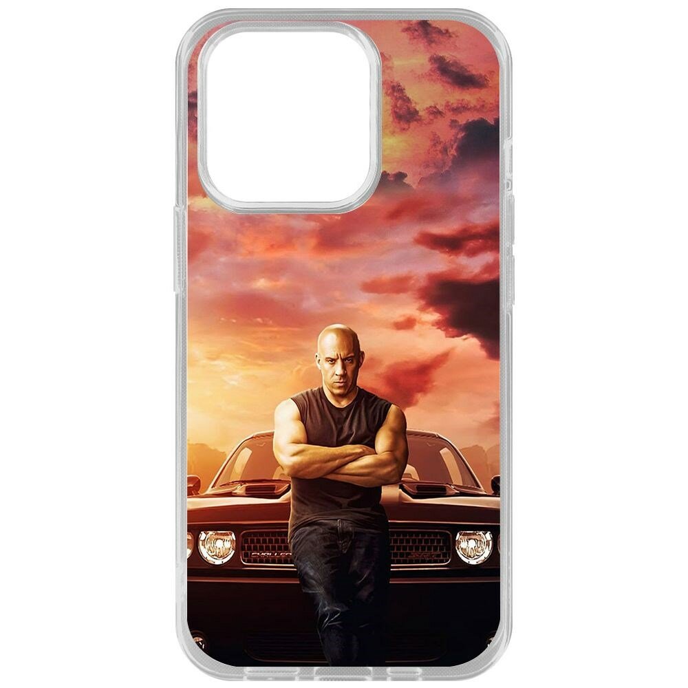 Чехол-накладка Krutoff Clear Case Форсаж. Доминик Торетто для iPhone 14 Pro