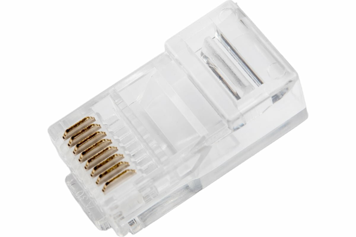 NETLAN Коннектор RJ45/8P8C, Кат.5e, 3мкд, универсальный, 1000шт. EC-UP8P8C-5E-003-TR-1000