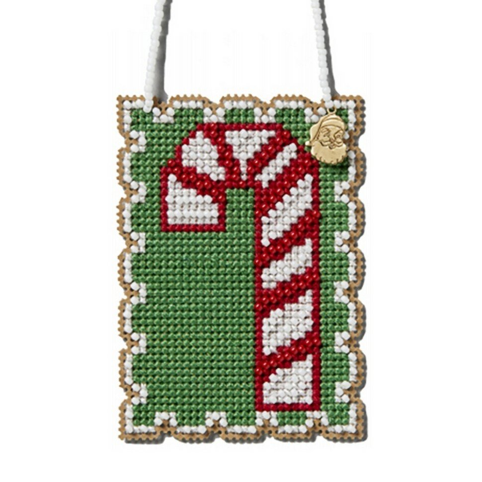Набор для вышивания Mill Hill #MH162436 Candy Cane (Новогодняя конфета), Счетный крест, 5.8 x 8.3 см