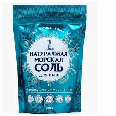 Натуральная морская соль для ванн Selena GREENFIELD Можжевельник, 600 г