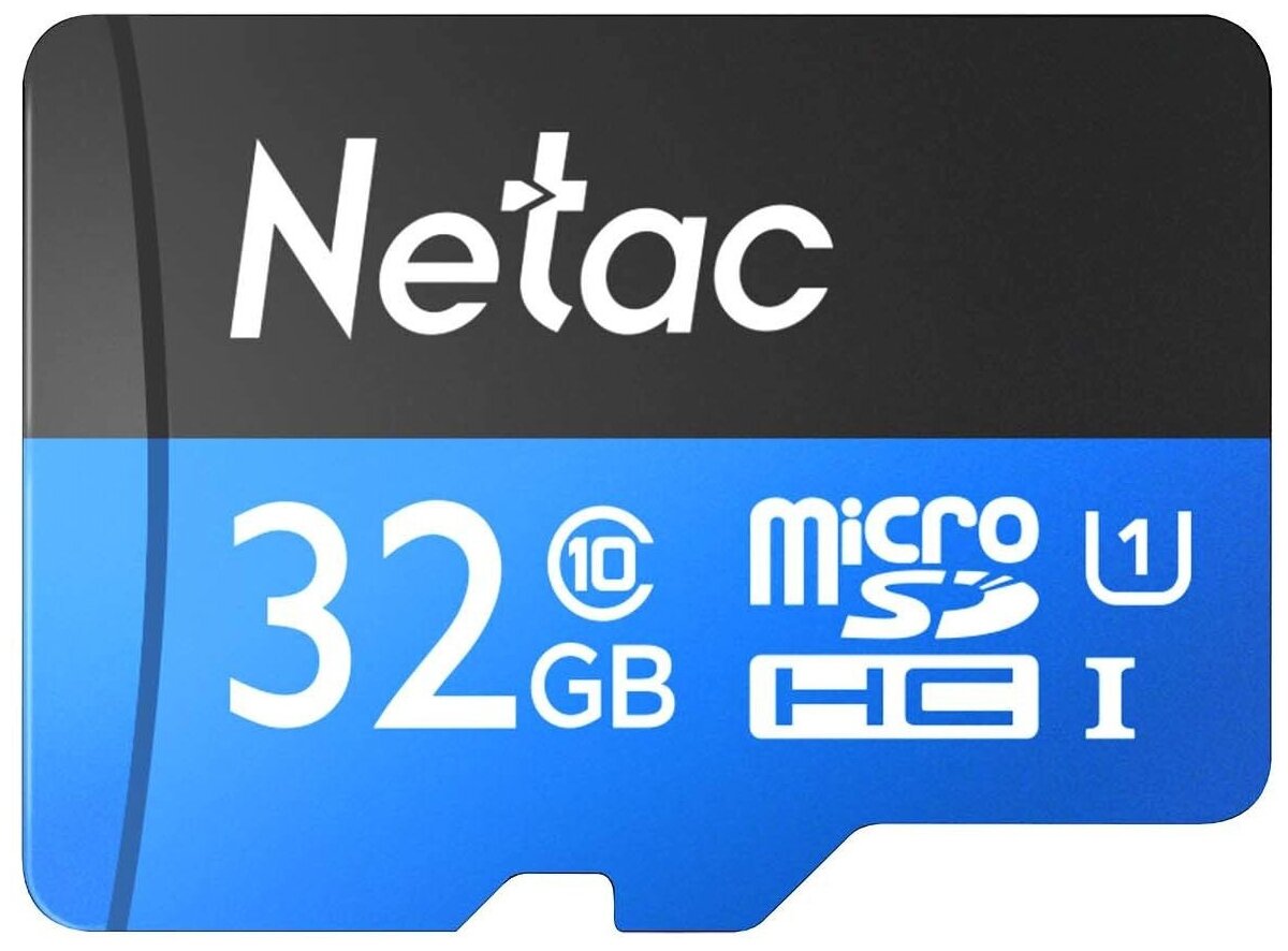 Карта памяти 32Gb microSDHC Class10 "Netac P500" (NT02P500STN-032G-R) (с адаптером)
