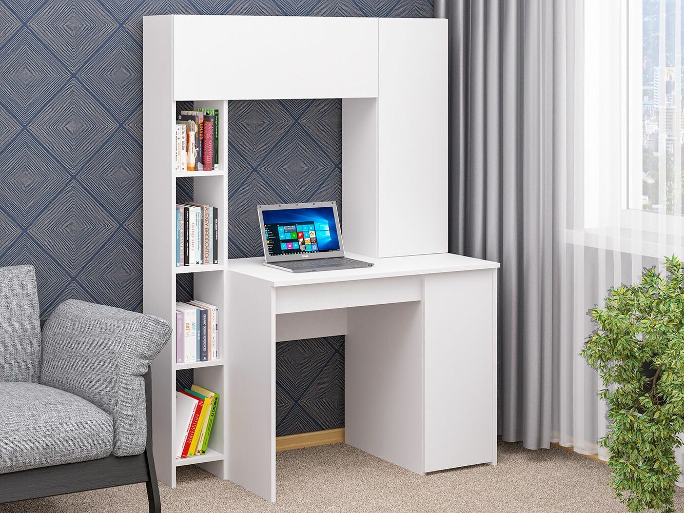 Стол компьютерный КС-64Белый